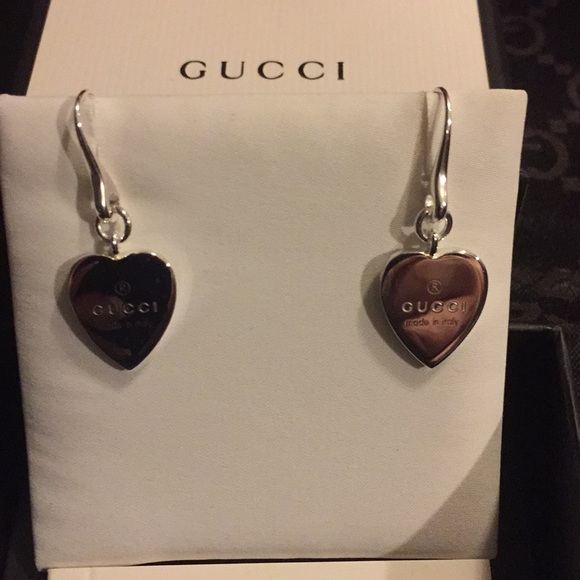 Gucci | Jewelry | Authentic Gucci Trademark Heart Earrings Nwt | Poshmark